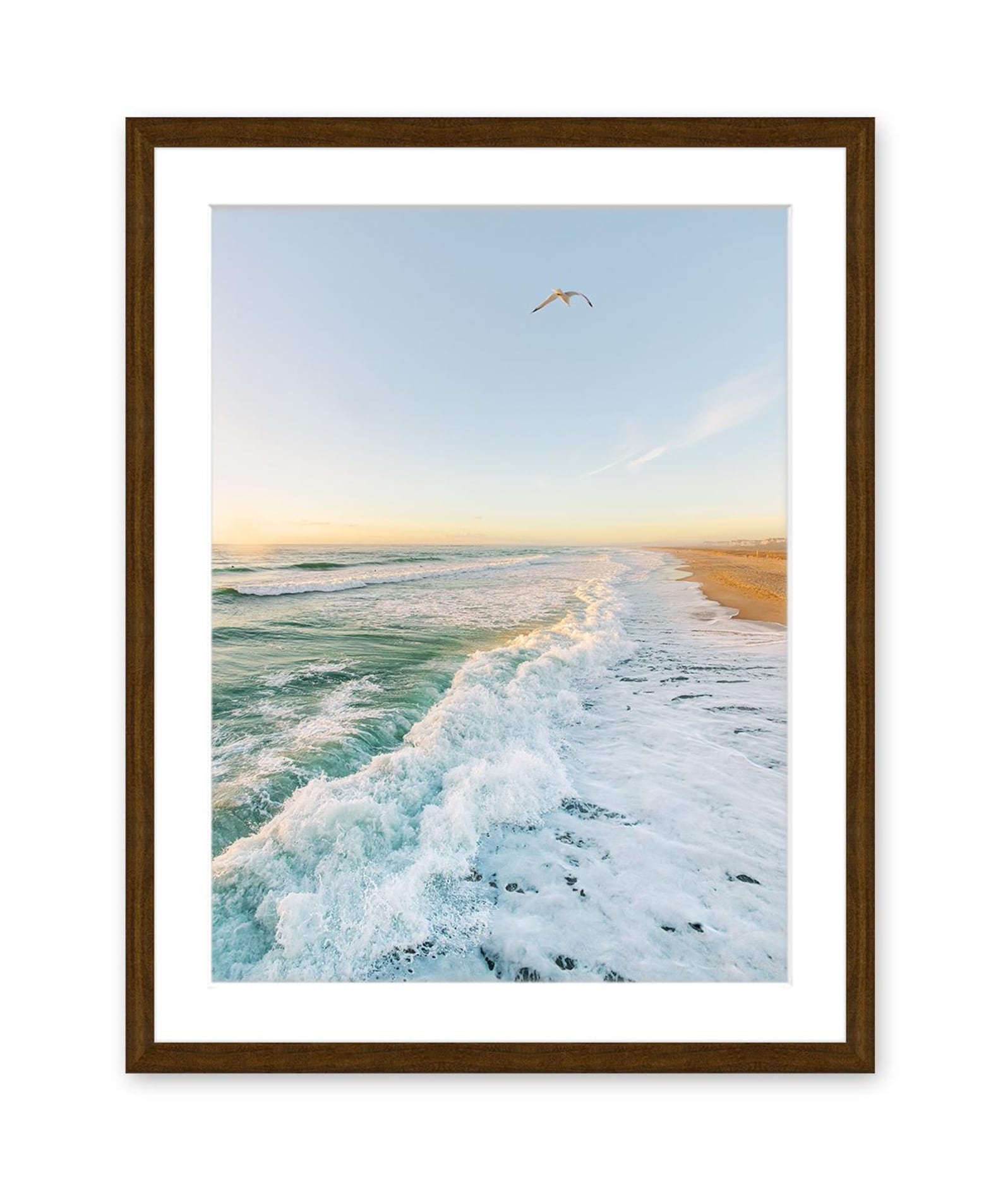 Blue Beach Print, Beach Photography, Pastel Ocean Print, Large Poster ...