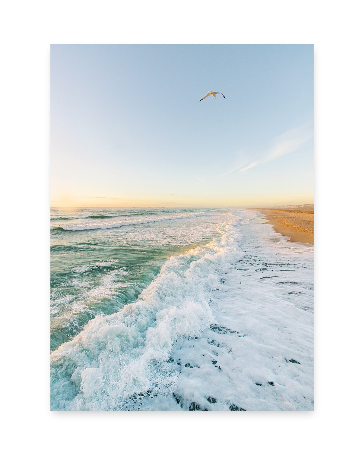 Blue Beach Print, Beach Photography, Pastel Ocean Print, Large Poster ...