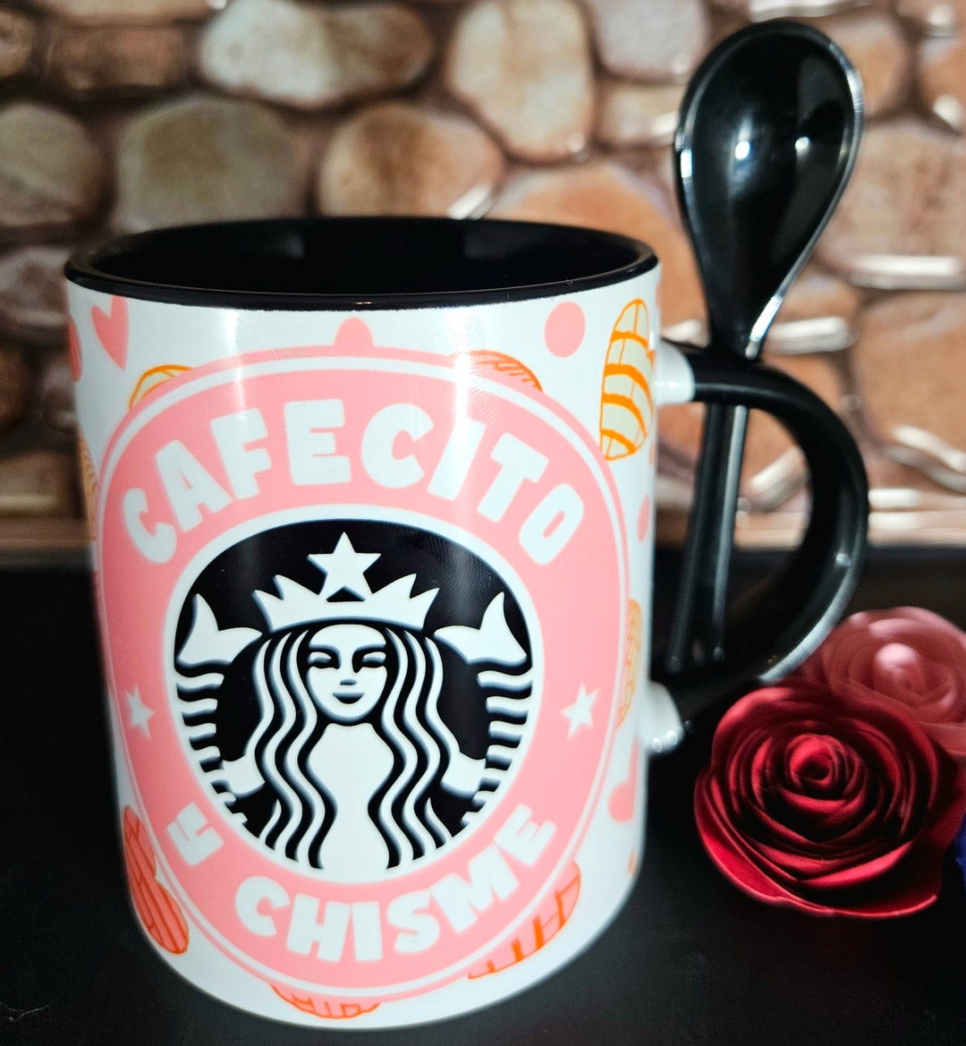 Cafecito Y Chisme Mug With Spoon-11oz-gift for Women, Coffee Mug - Etsy