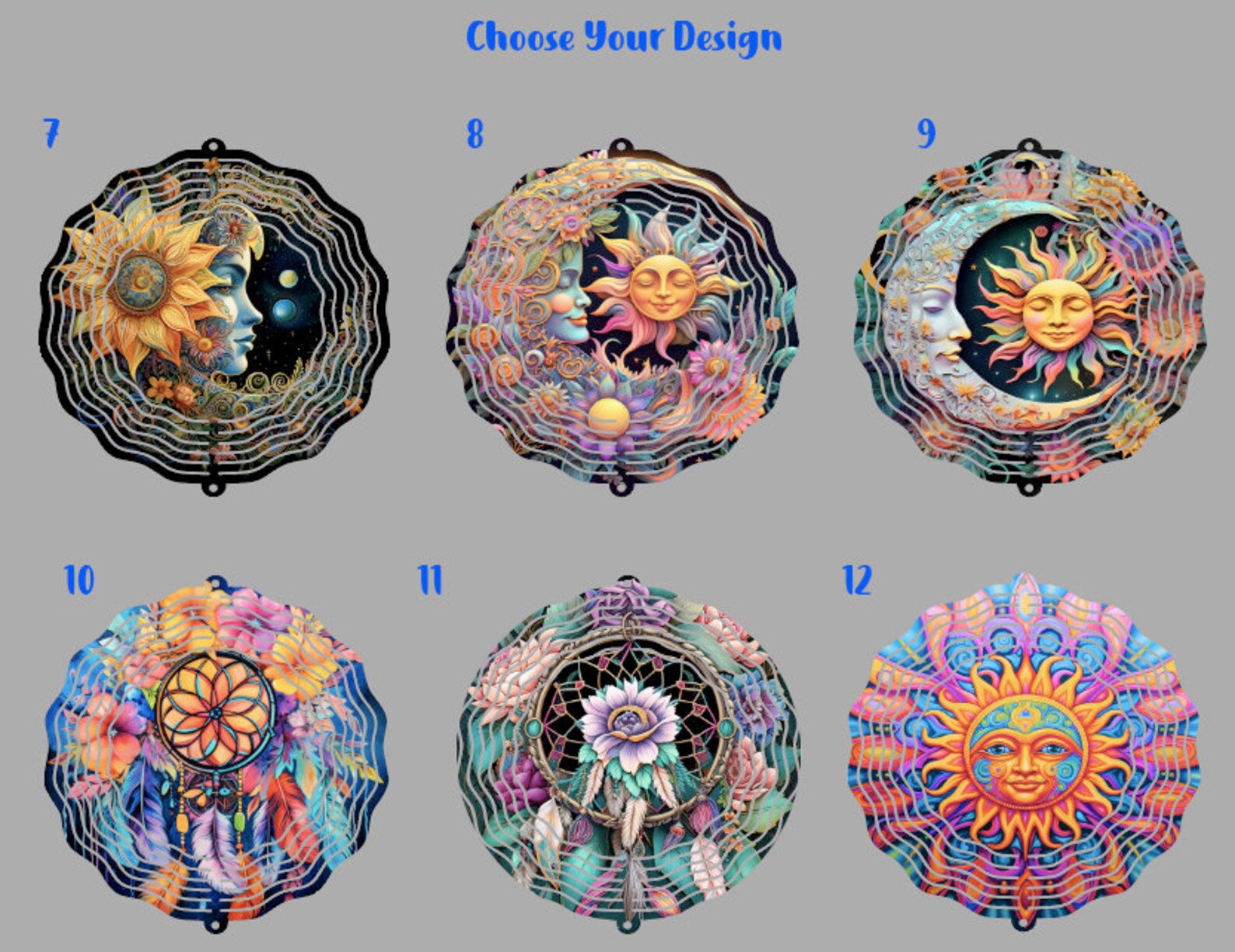 Colorful Round Wind Spinners - Etsy