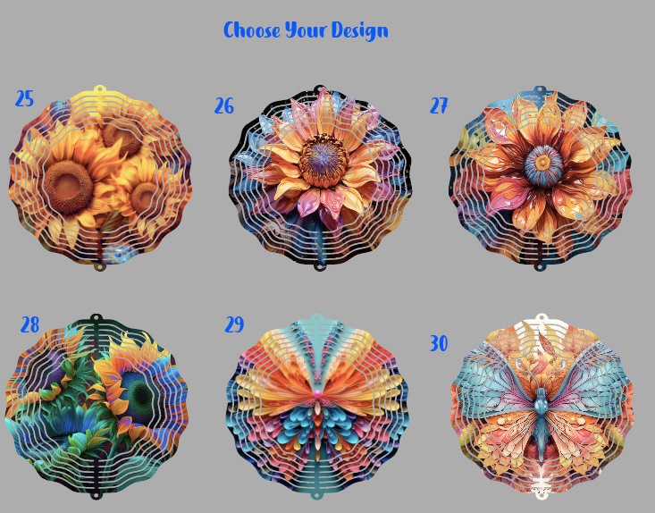 Colorful Round Wind Spinners - Etsy