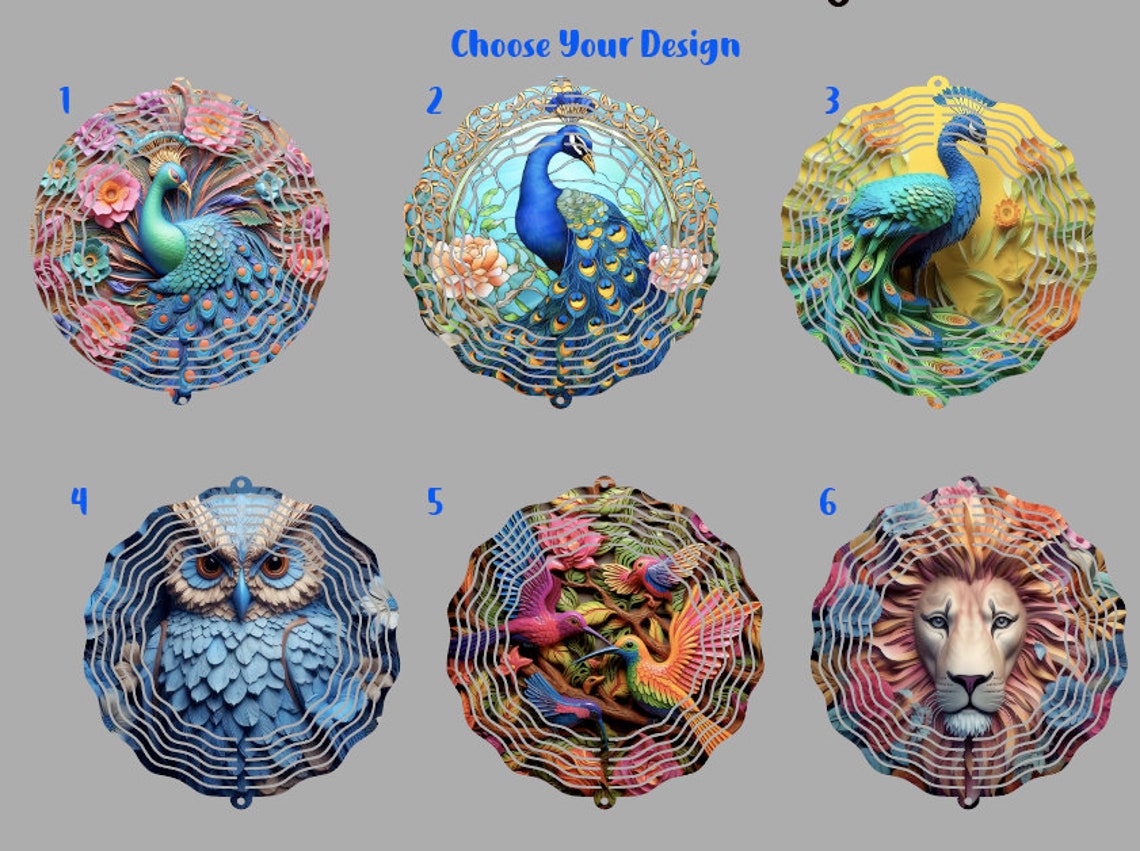 Colorful Round Wind Spinners - Etsy