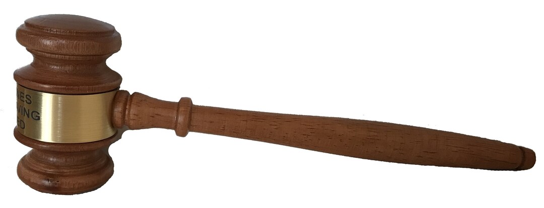 10" Gavel With Band - Free Engraving - Etsy