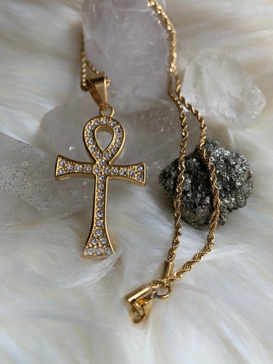 Ankh Egyptian Key of Life Encrusted - Etsy