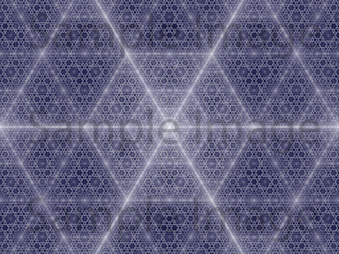 Hexagonal Fractal Design - Shades of Blue - Ready to Print - JPG ...