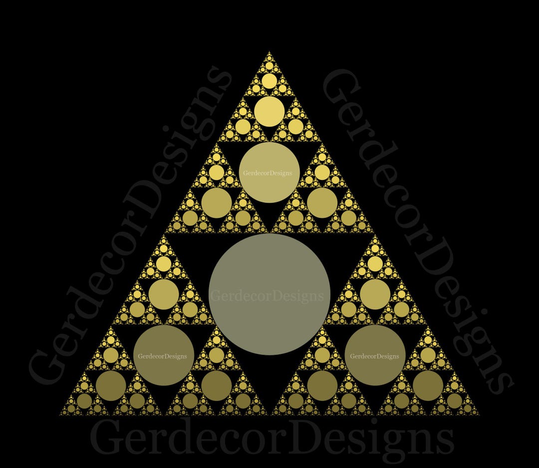 12 Sierpinski Triangle Inspired Digital Prints - Sierpinski Fractals ...