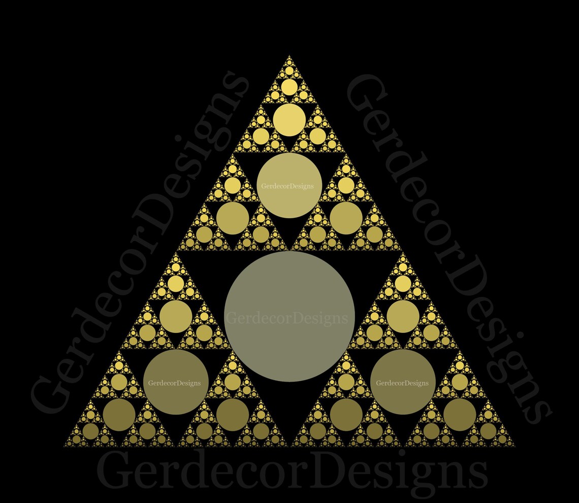 12 Sierpinski Triangle Inspired Digital Prints - Sierpinski Fractals ...