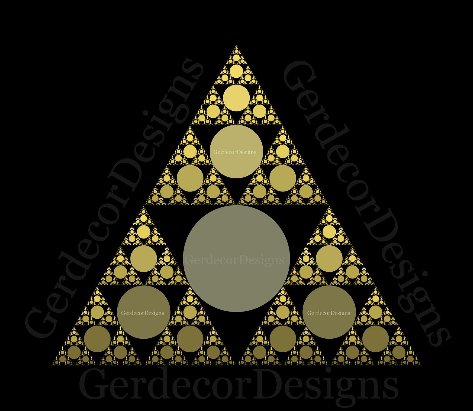 12 Sierpinski Triangle Inspired Digital Prints - Sierpinski Fractals ...