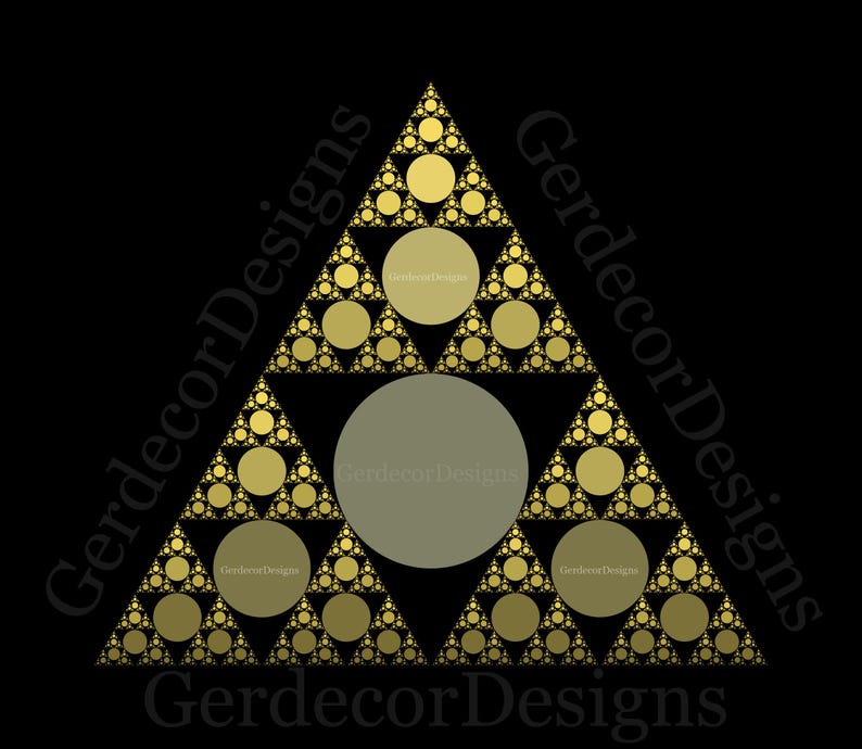 12 Sierpinski Triangle Inspired Digital Prints - Sierpinski Fractals ...