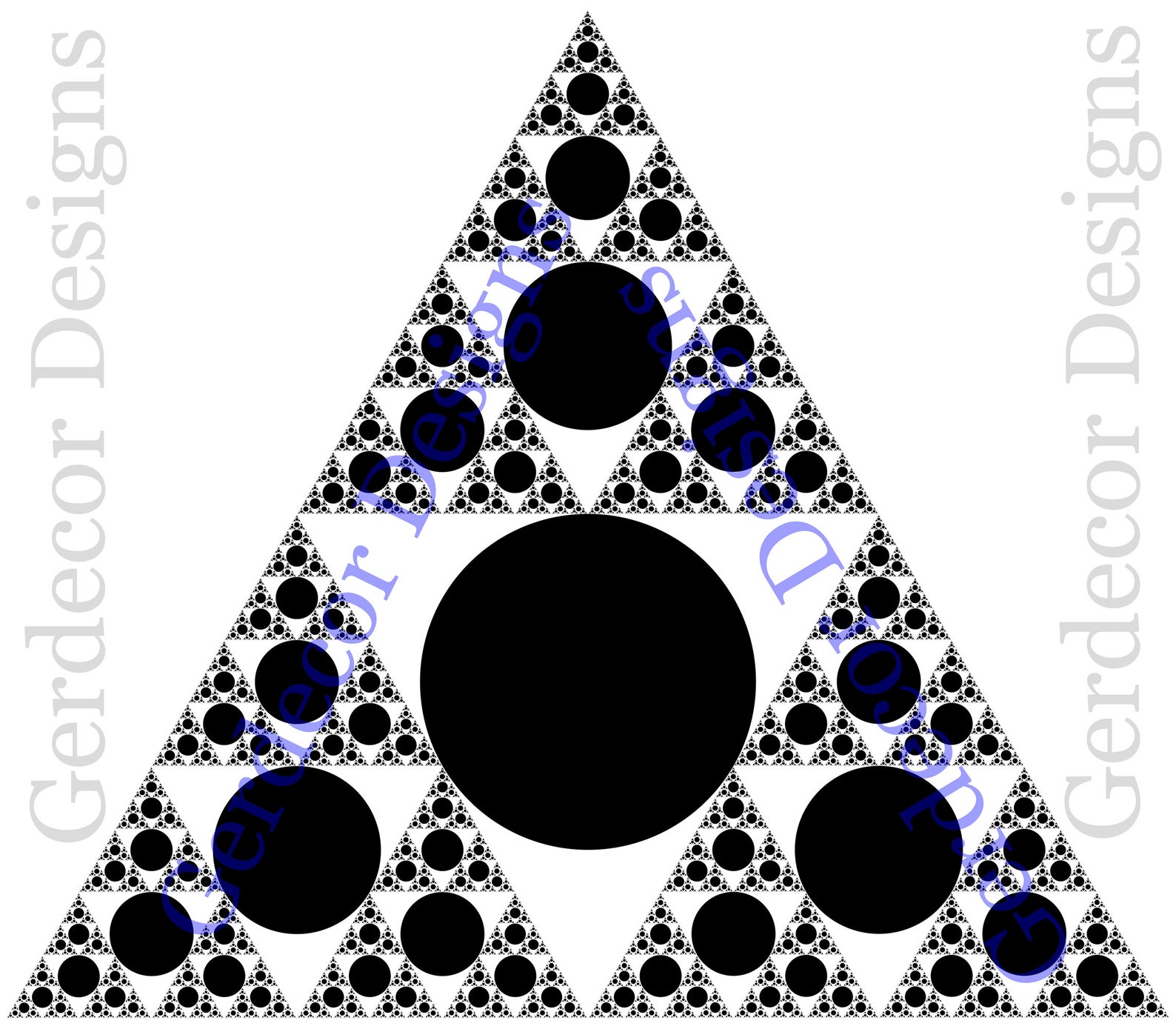 12 Sierpinski Triangle Inspired Digital Prints - Sierpinski Fractals ...