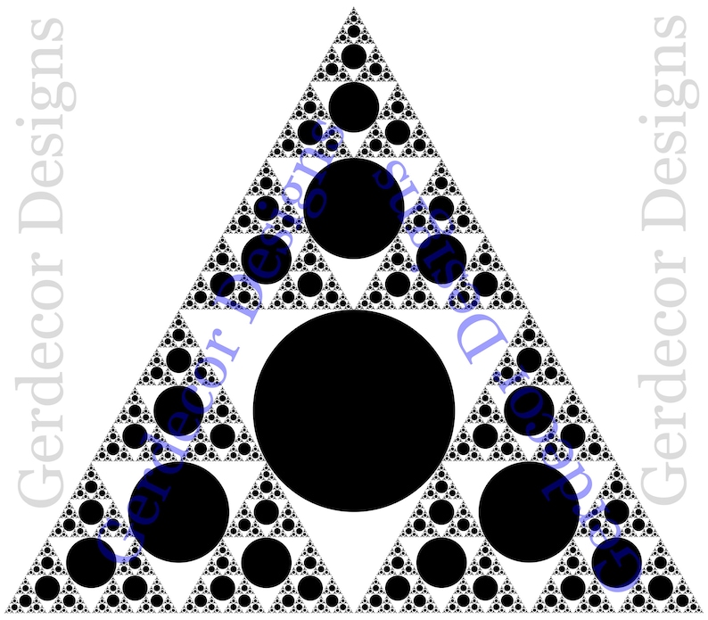 12 Sierpinski Triangle Inspired Digital Prints - Sierpinski Fractals ...