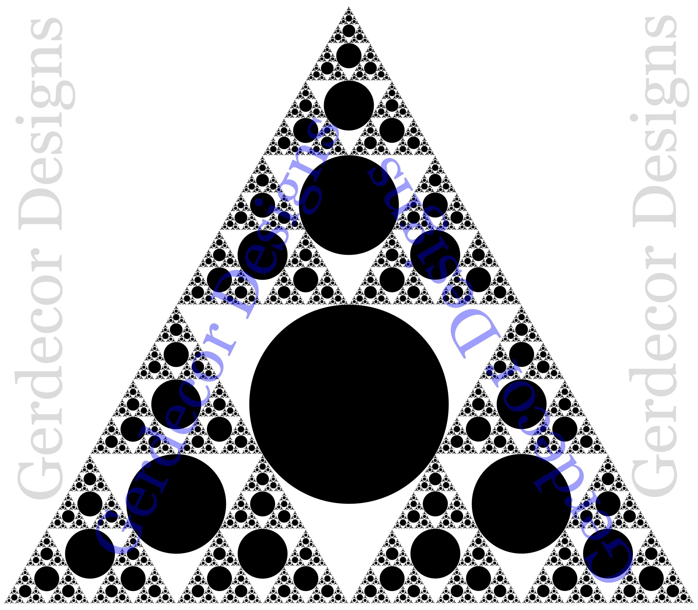 12 Sierpinski Triangle Inspired Digital Prints - Sierpinski Fractals ...