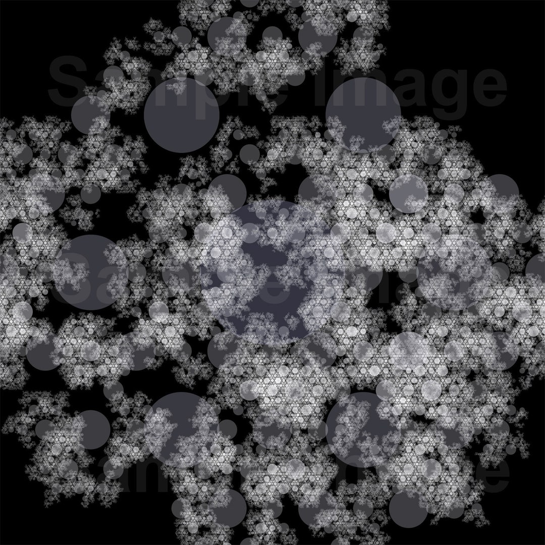Mysterious Lunar Fractal Design - Shades of Light Blue and Gray - Ready ...