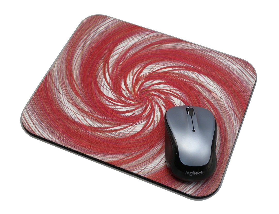 Classic Red Galactic Swirl - Custom Designed Mouse Pad - Fractal Based ...