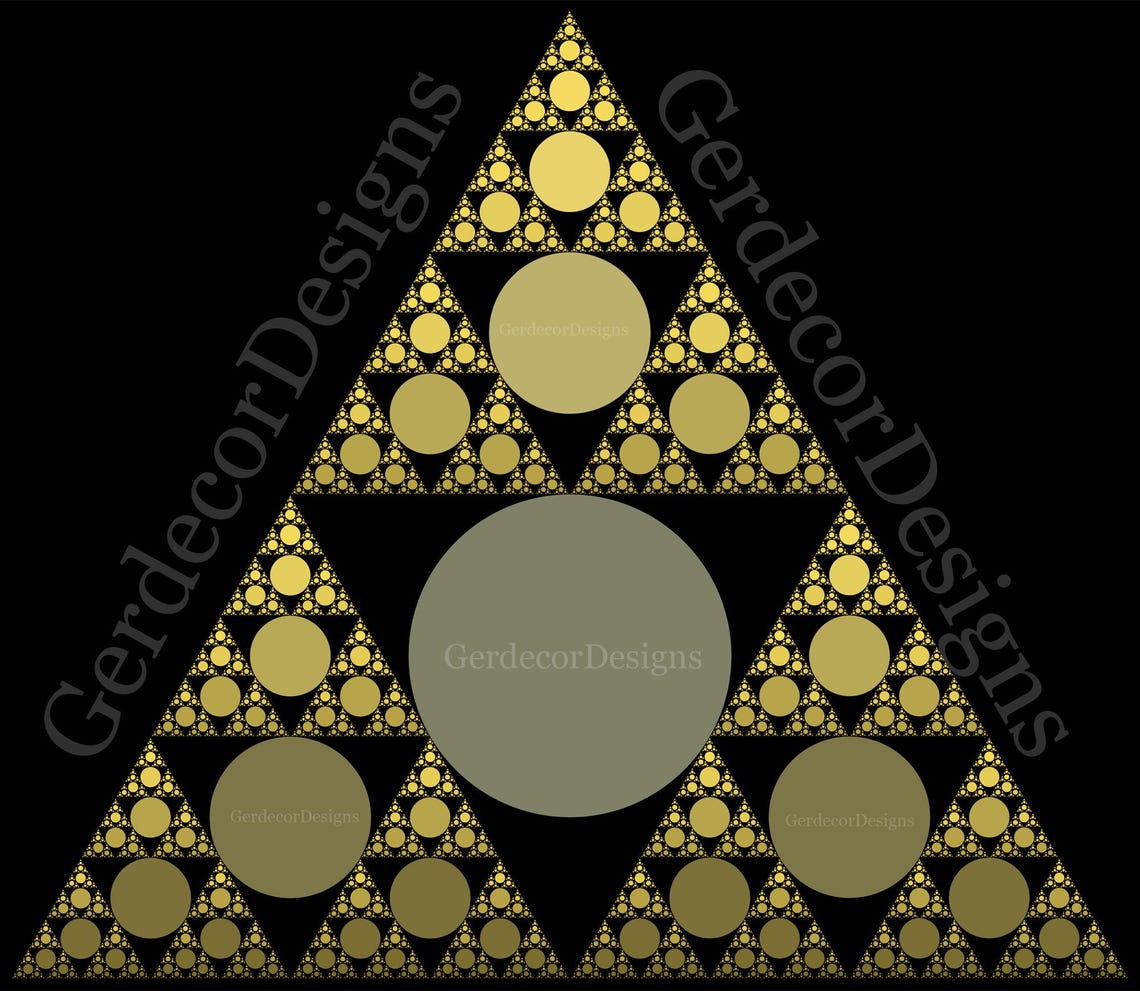 12 Sierpinski Triangle Inspired Digital Prints - Sierpinski Fractals ...