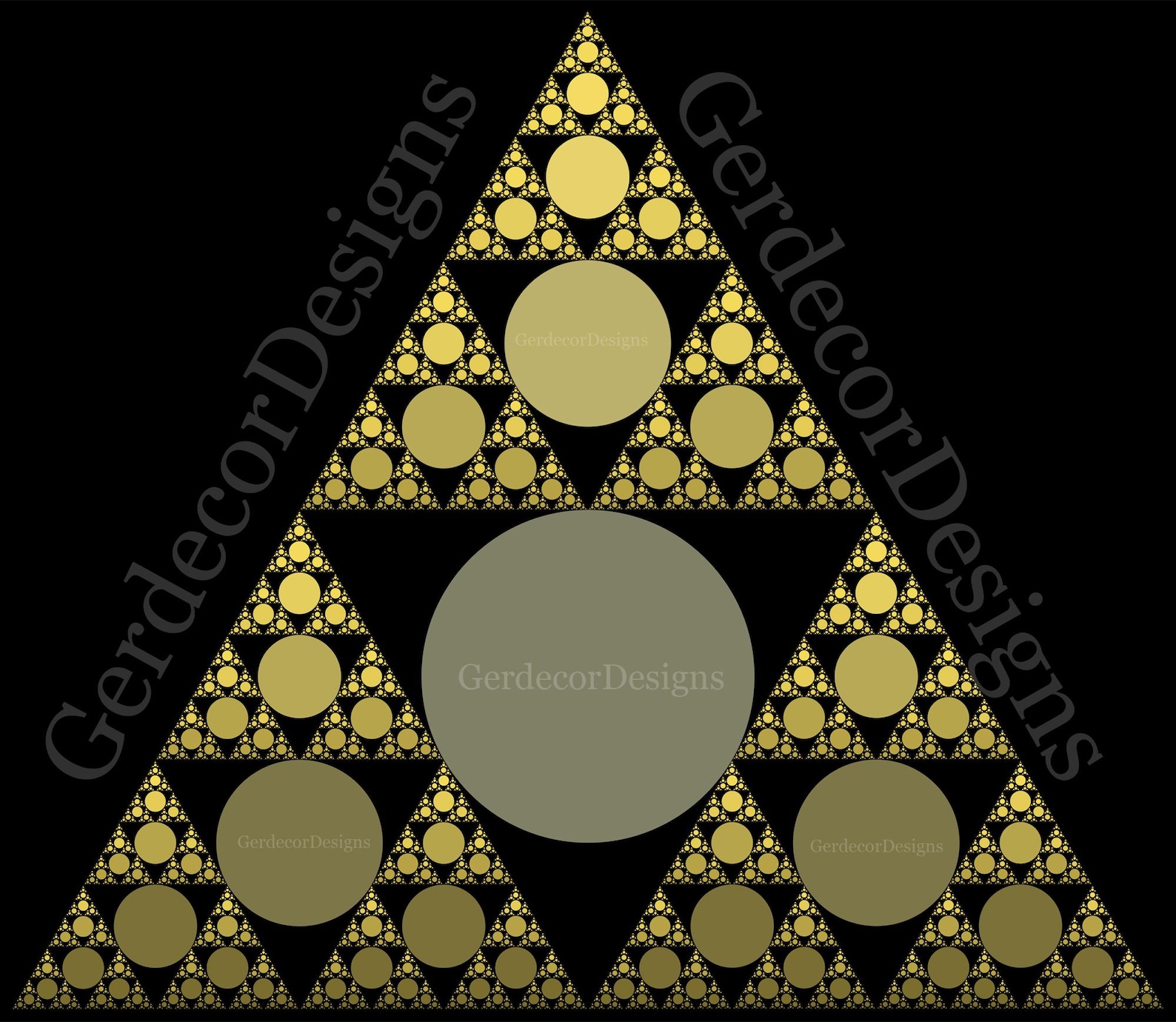 12 Sierpinski Triangle Inspired Digital Prints - Sierpinski Fractals ...