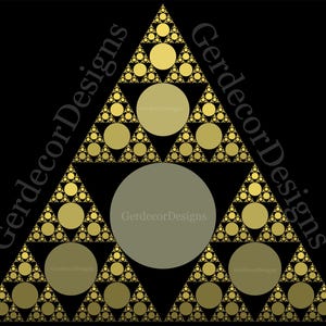 12 Sierpinski Triangle Inspired Digital Prints - Sierpinski Fractals ...