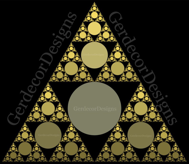 12 Sierpinski Triangle Inspired Digital Prints - Sierpinski Fractals ...