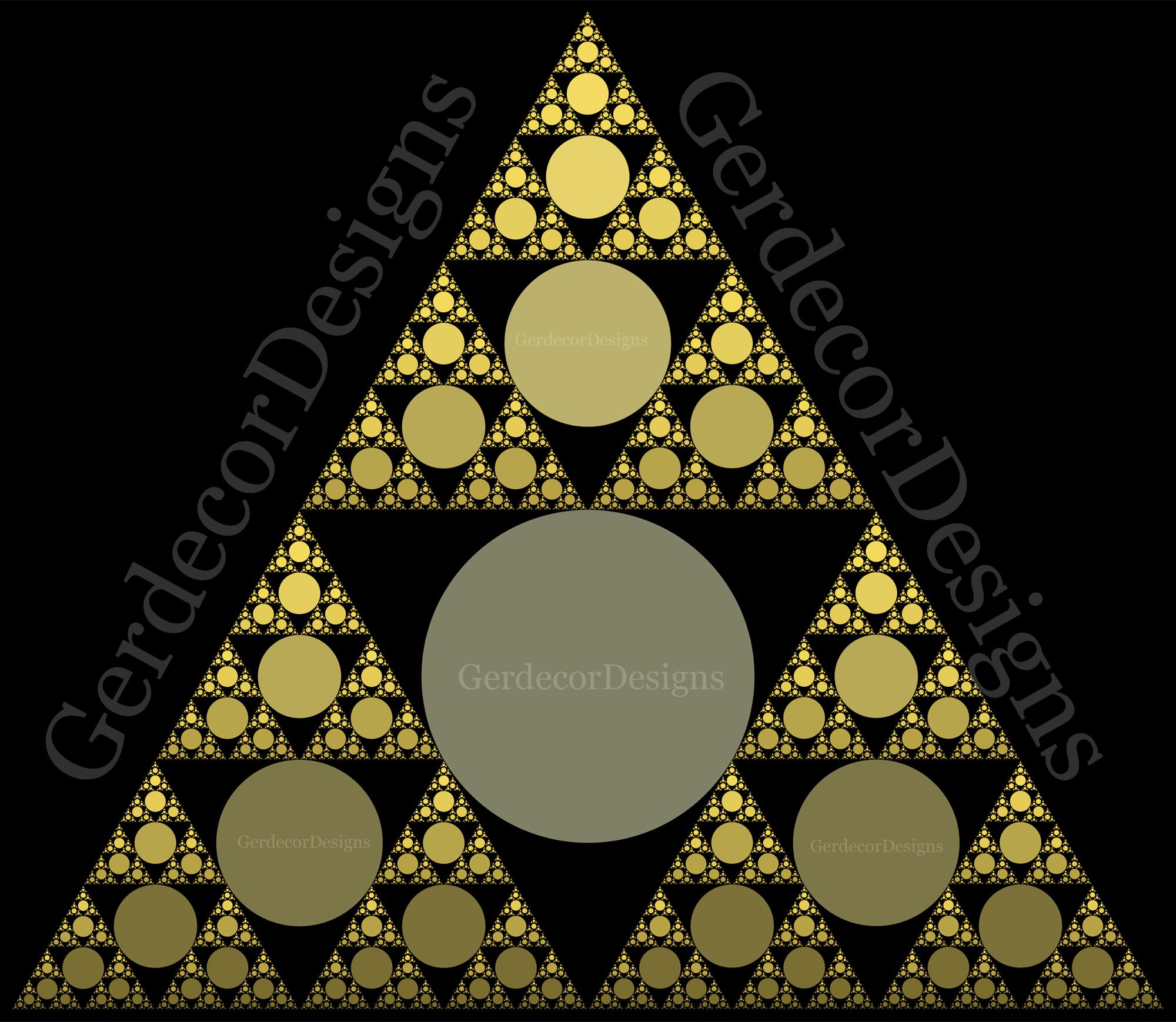 12 Sierpinski Triangle Inspired Digital Prints - Sierpinski Fractals ...