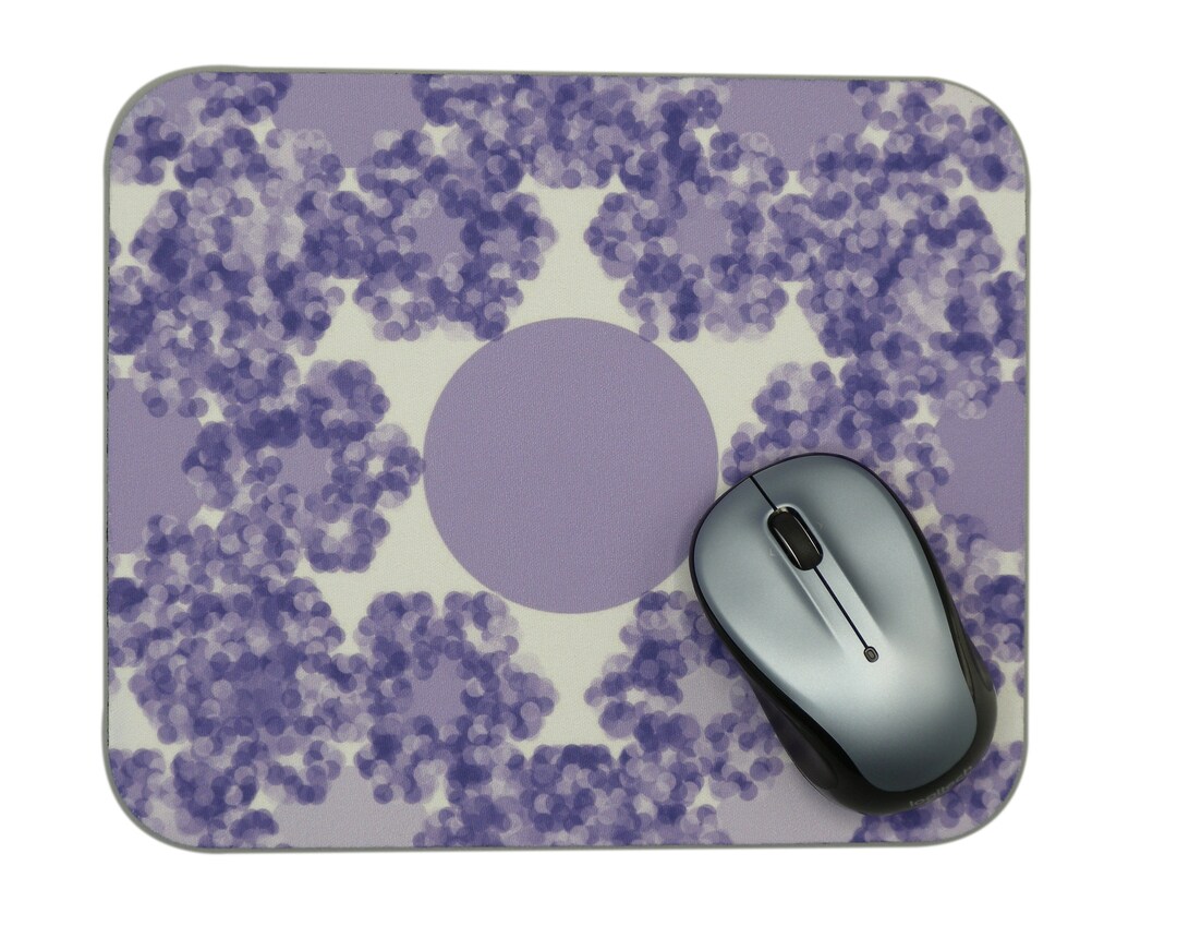 Unique Customized Mouse Pad - Circles Around Circles Floral Pattern ...