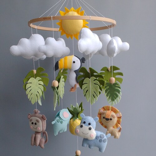 Wild Animals Baby Crib Mobile Jungle Mobile Safari Mobile - Etsy