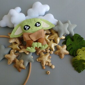 Green Baby Alien Nursery Felt Crib Mobile - Etsy