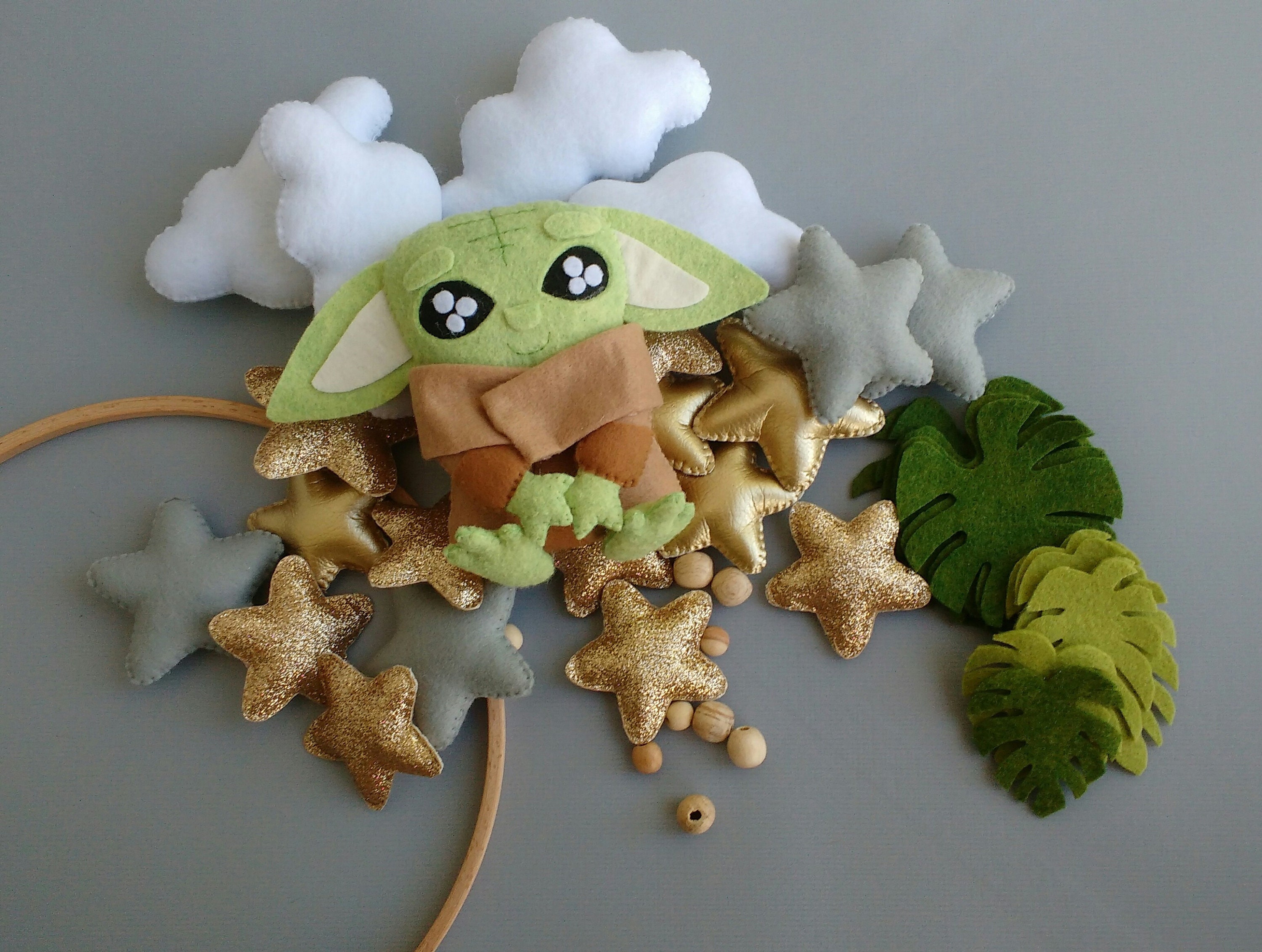 Green Baby Alien Nursery Felt Crib Mobile | Etsy