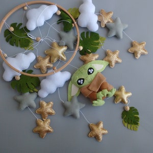 Green Baby Alien Nursery Felt Crib Mobile - Etsy