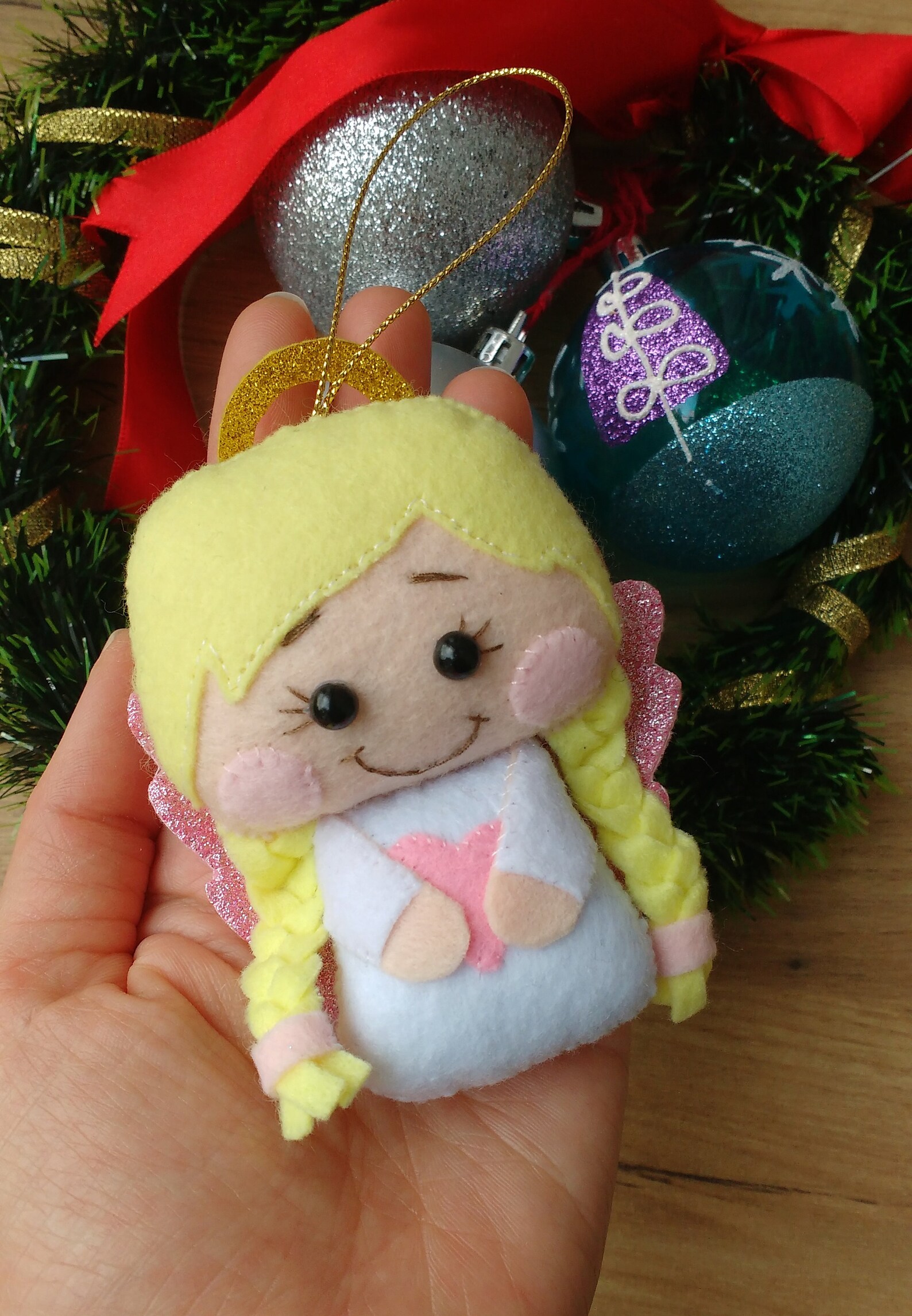 Christmas Felt Angel Ornaments Christmas Felt Decor Set | Etsy