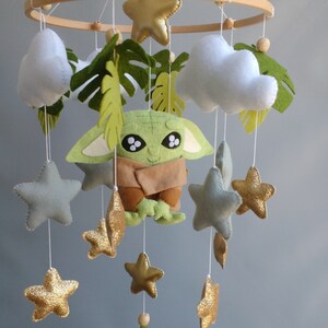 Green Baby Alien Nursery Felt Crib Mobile - Etsy