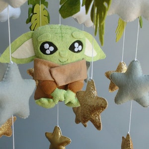 Green Baby Alien Nursery Felt Crib Mobile - Etsy