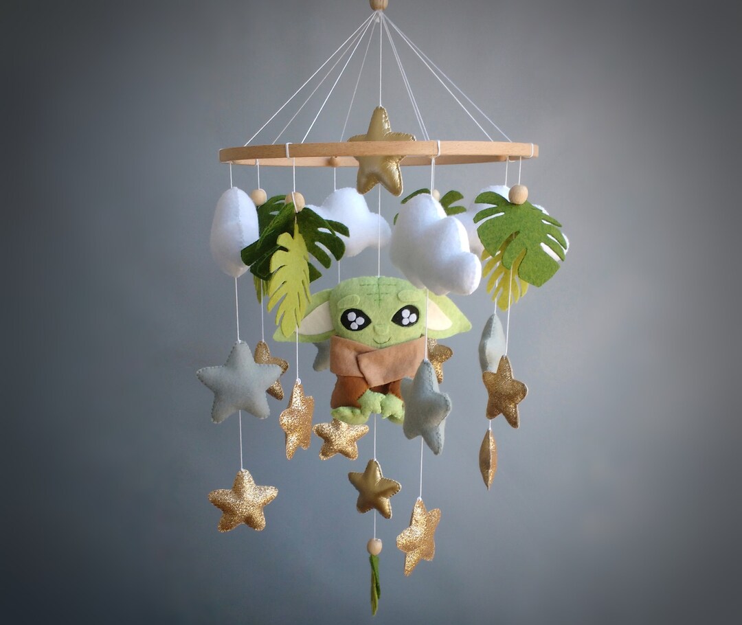 Green Baby Alien Nursery Felt Crib Mobile - Etsy