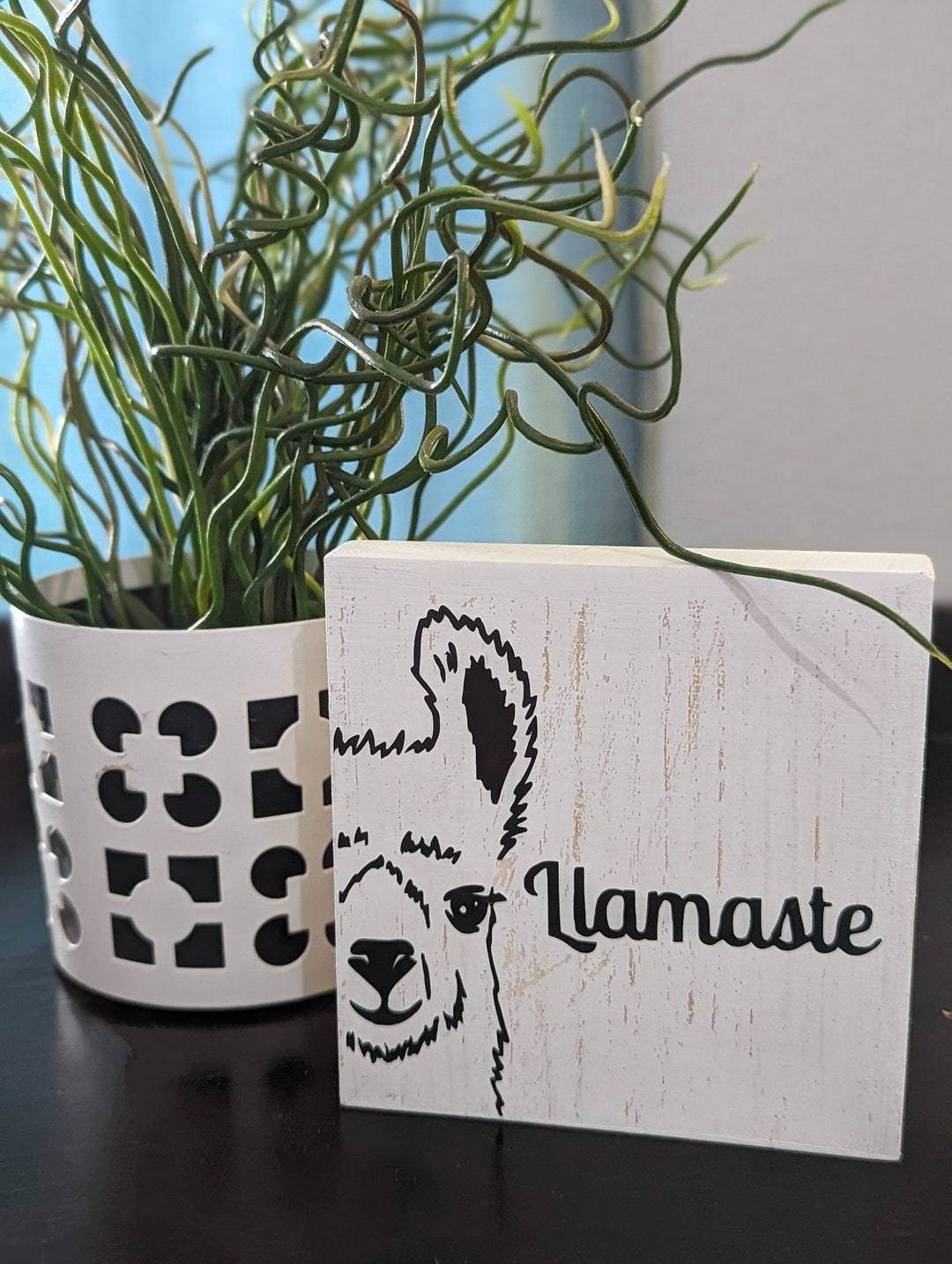Wood Block Quote Funny Quote Block Gift for Desk Llama Quote Block ...