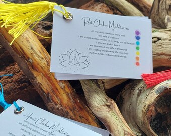 Deck of Healing Chakra Cards Set Mini Gift Set Yoga Chakra Kit Chakra ...