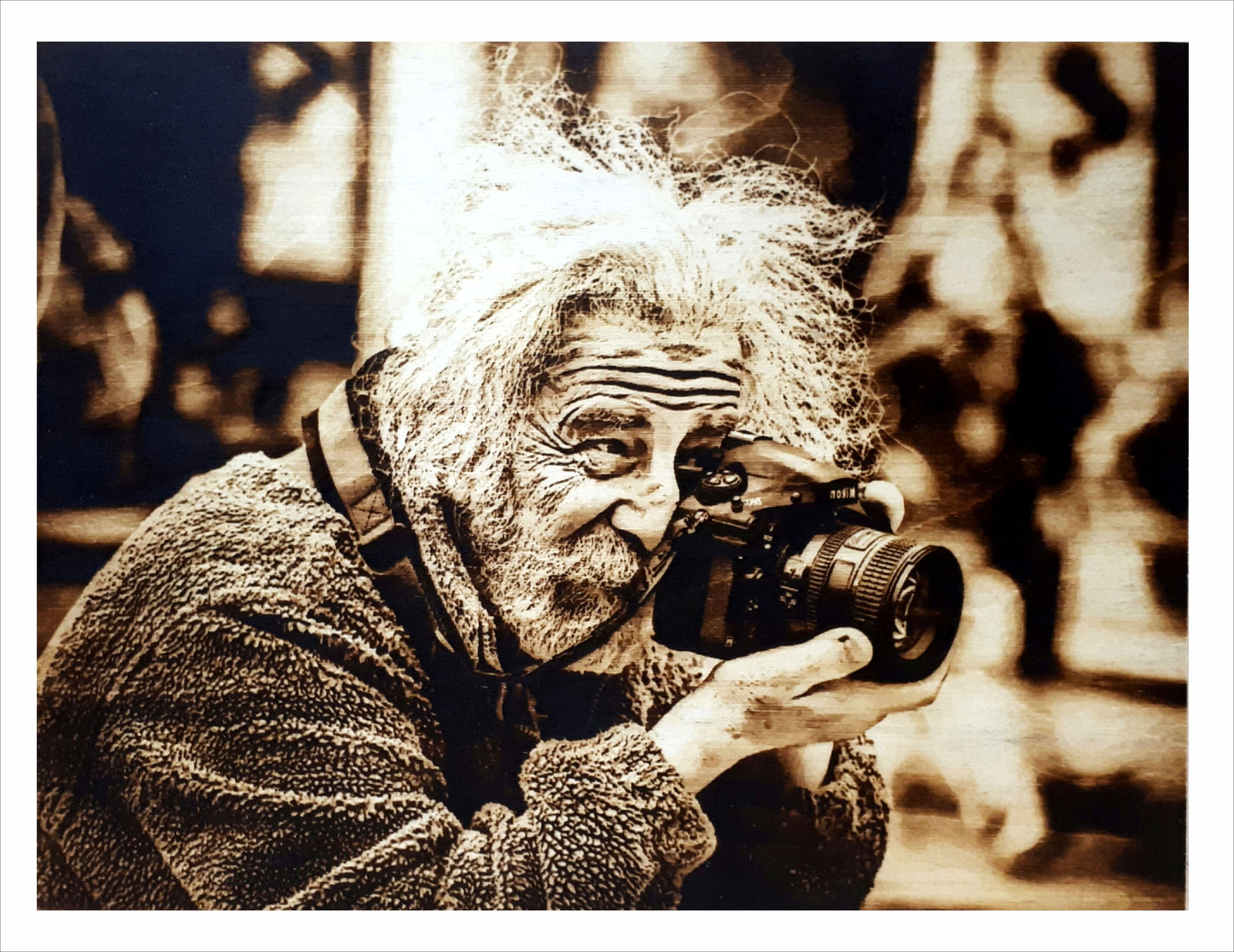 Custom Photo Engraving Laser Engraved Portrait Woodburning | Etsy