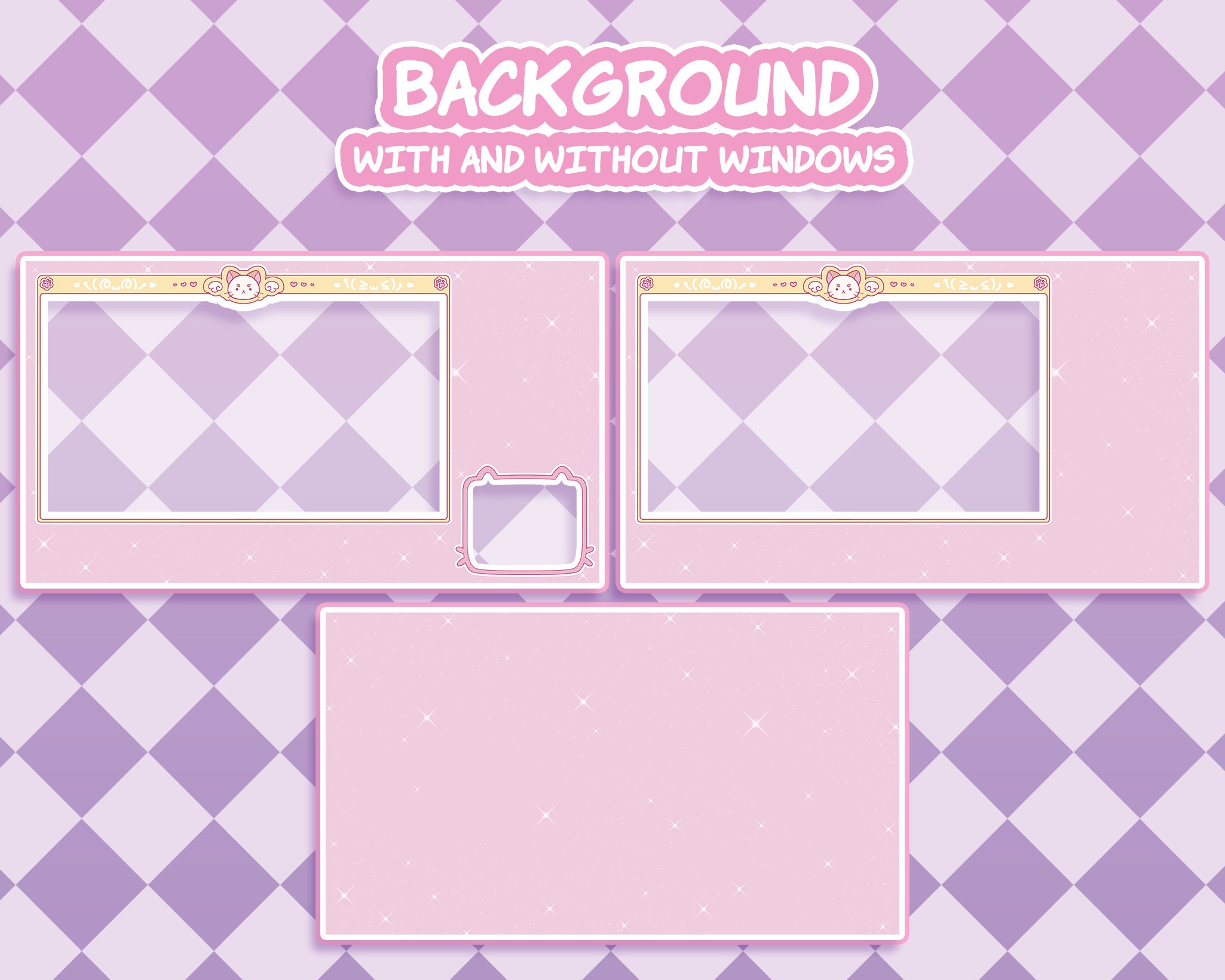 Twitch Kitty Cat Overlay Stinger / Kawaii Streamer Assets/ - Etsy