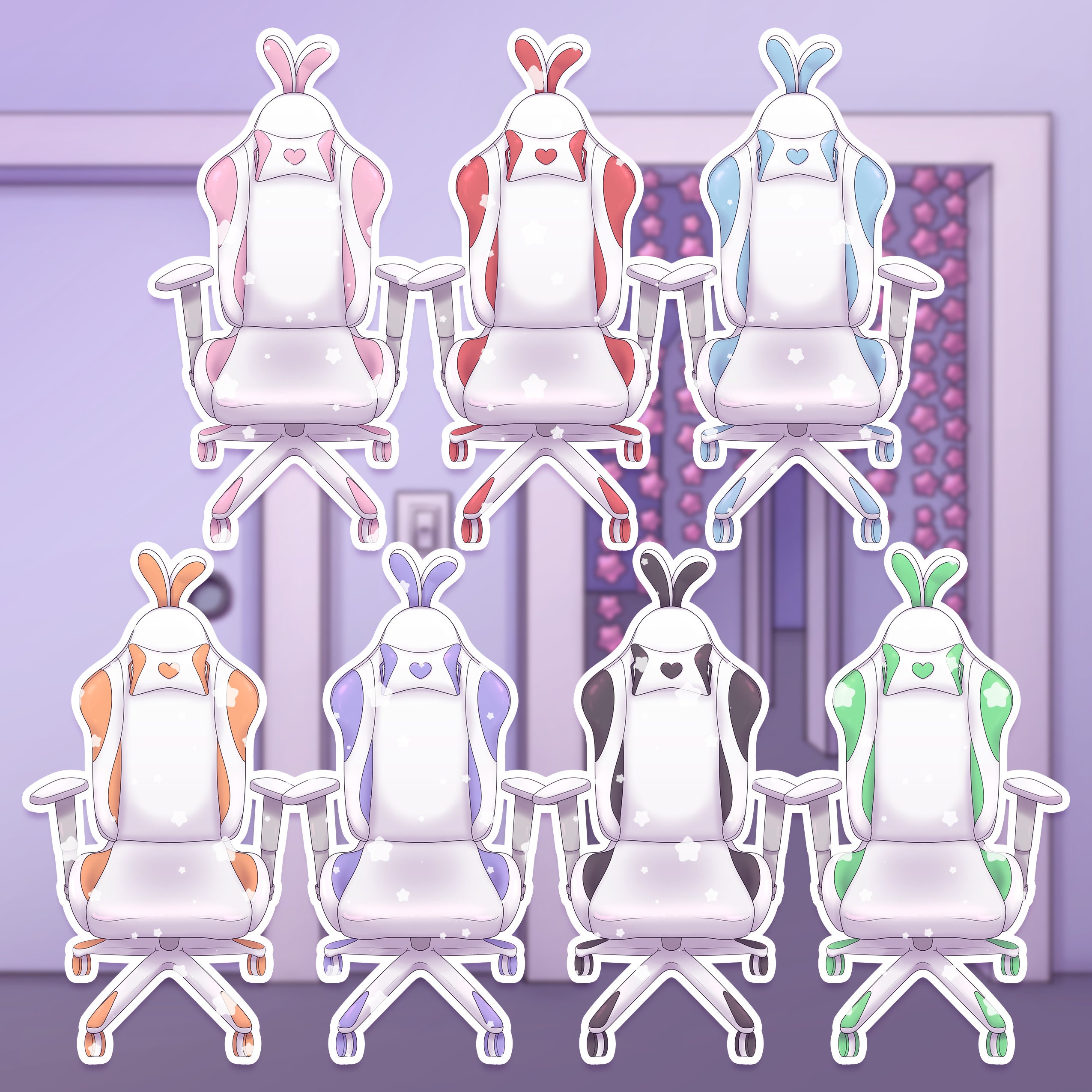 Vtuber Accessoire Gaming Stuhl mit Hasenohren 14 - Etsy.de