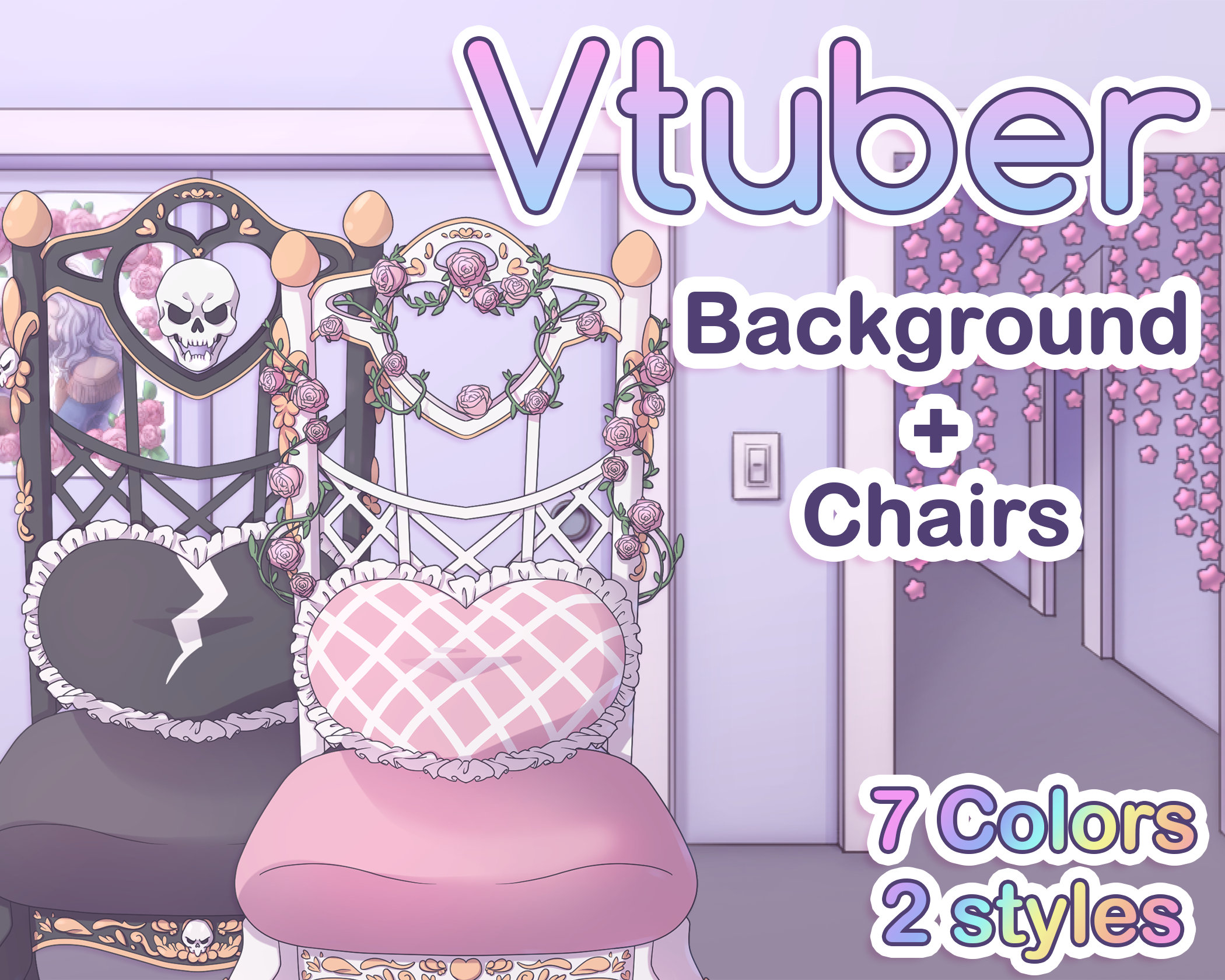 Vtuber Accessory Elegant Throne 7 Colors 2 Variants Free - Etsy Canada