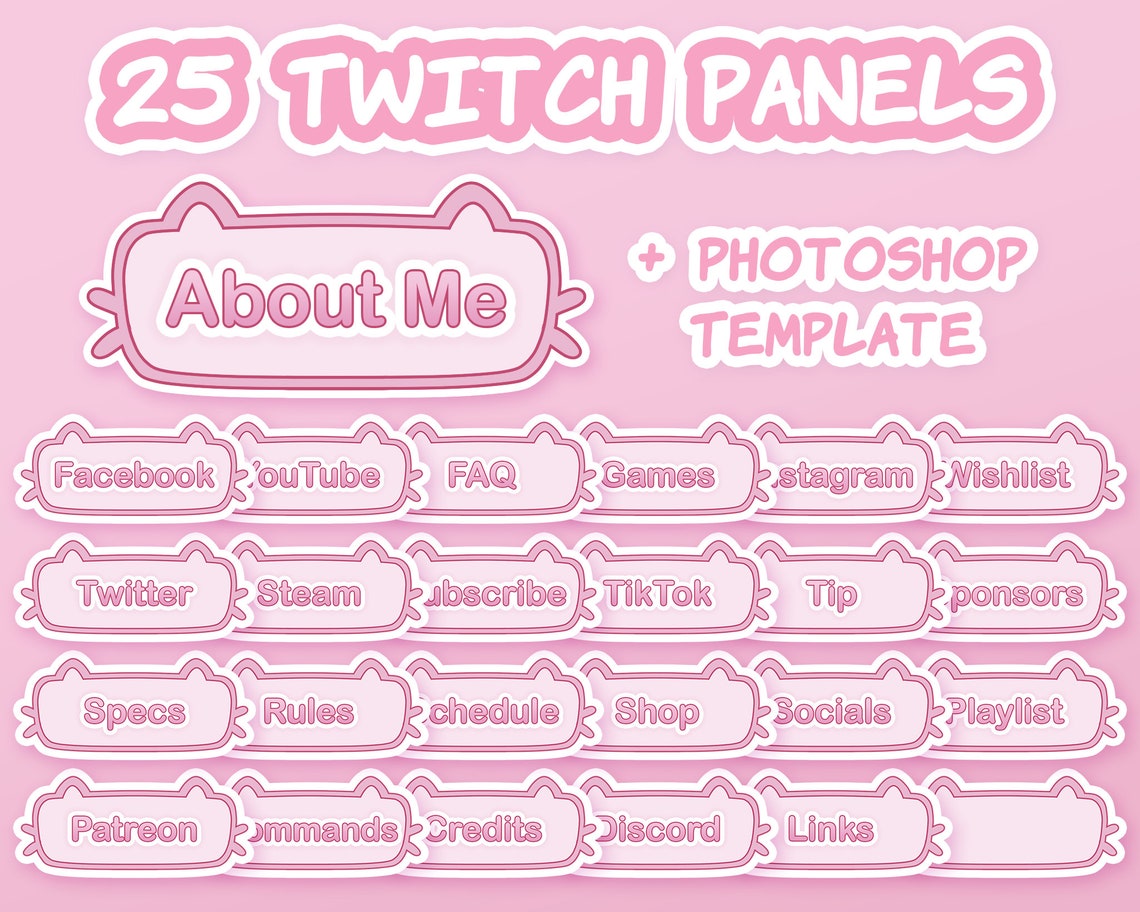 Twitch Kitty Cat Stream Pack Overlays Stringers Vtuber - Etsy UK