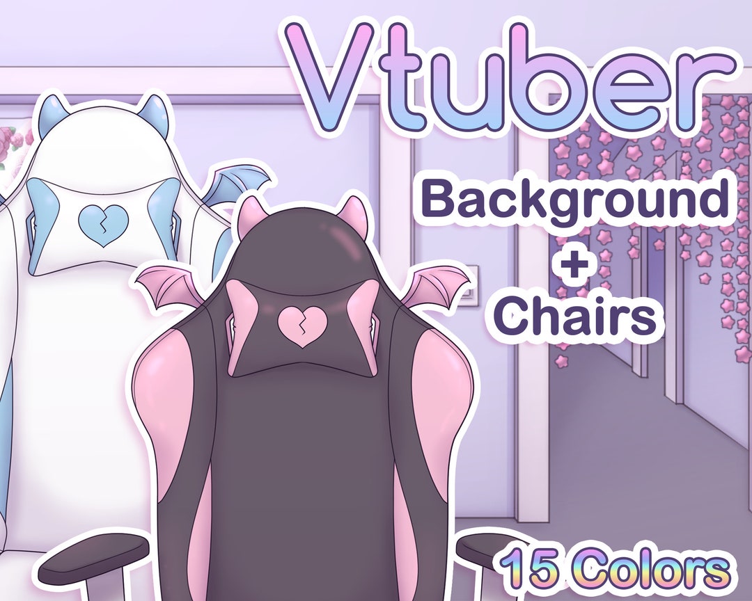 Vtuber Accessory - Demon Chair (15 Colors + Free Background) - Etsy