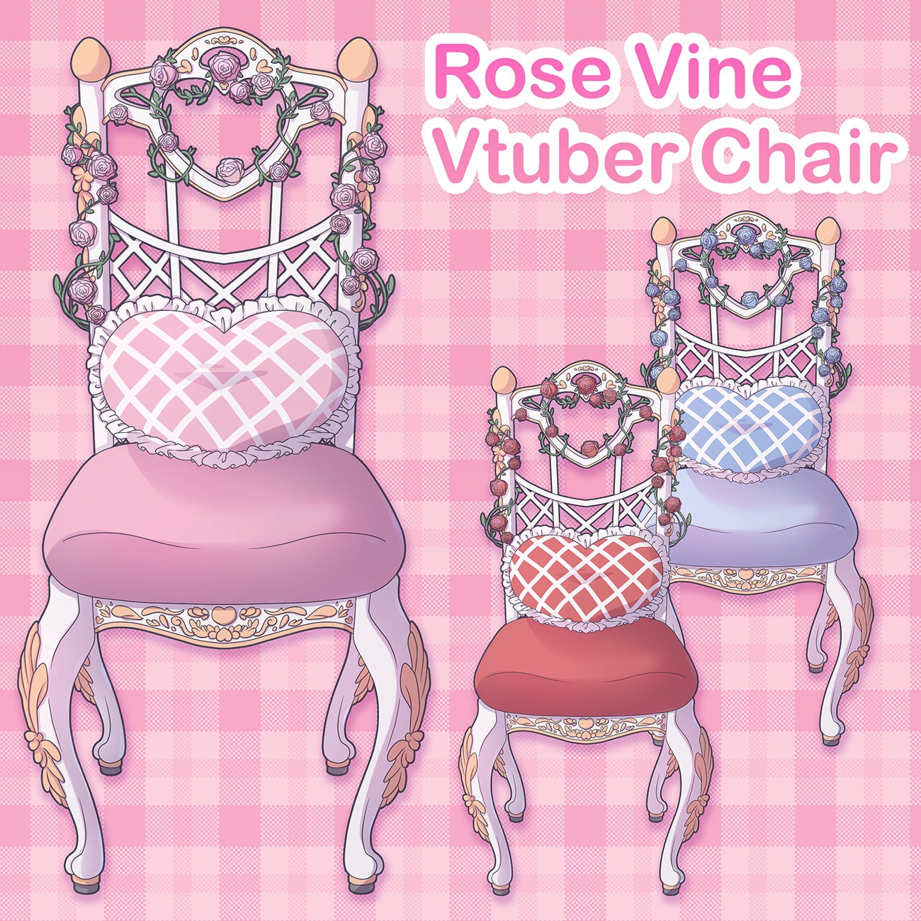 Vtuber Accessory - Elegant Throne (7 Colors, 2 Variants + Free ...