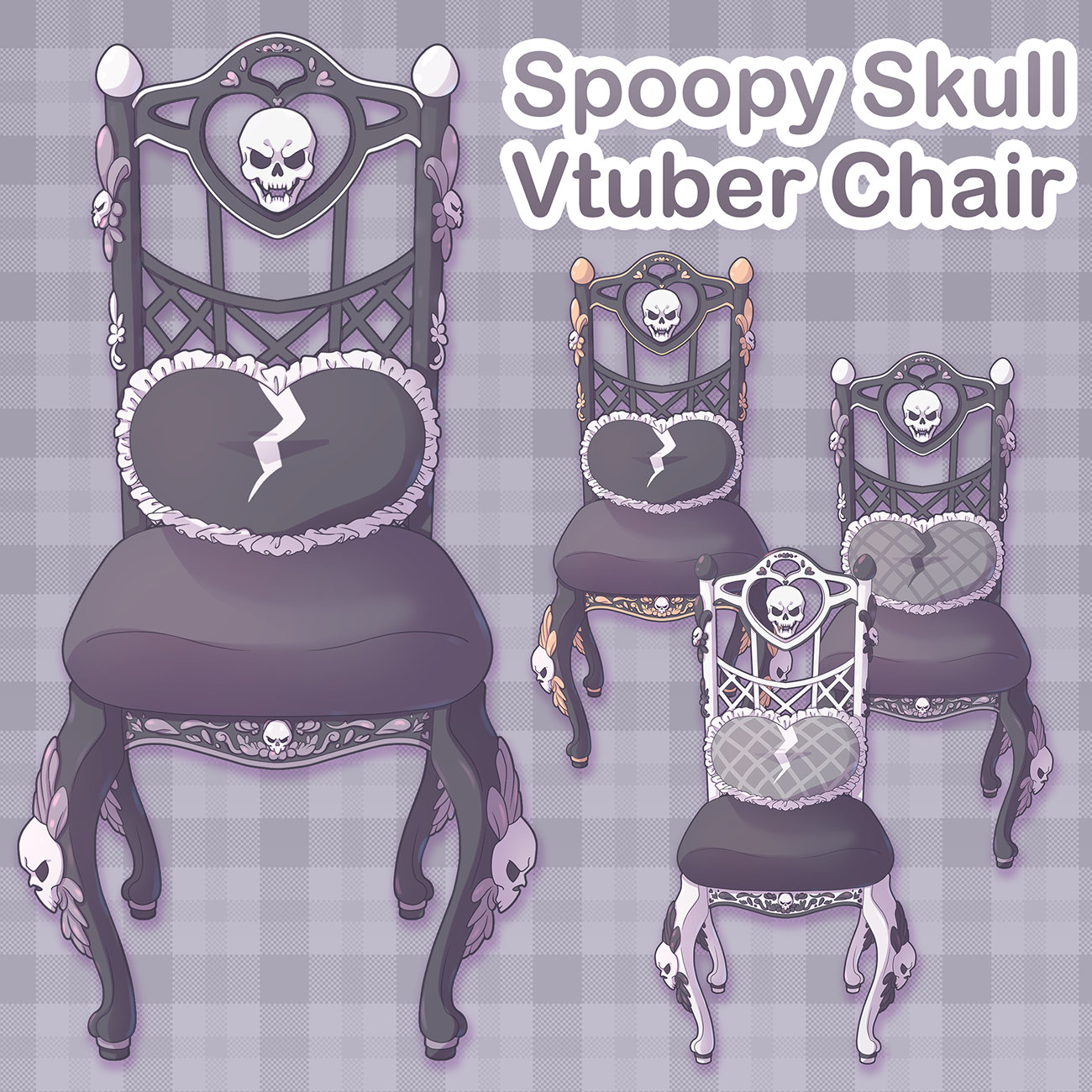 Vtuber Accessory - Elegant Throne (7 Colors, 2 Variants + Free ...
