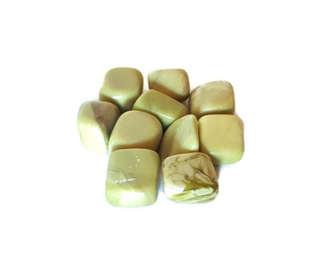 Tumbled Natural Olive Jade - Tumble Stone - Tumbled Stone - Luck ...