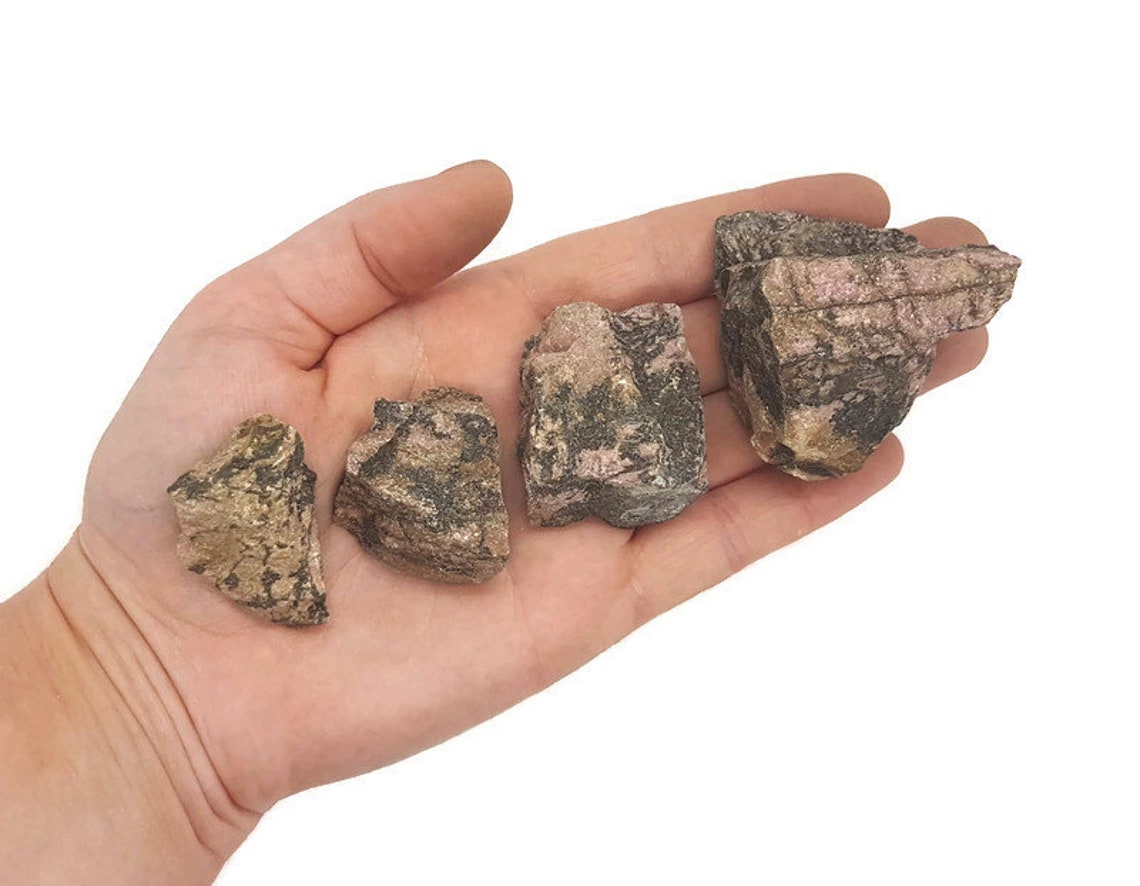 Natural Raw Rhodonite Rough Rhodonite Mineral Crystal - Etsy UK