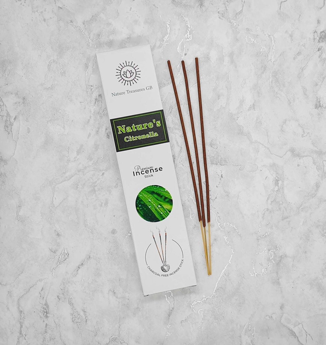 Nature's Citronella Incense Sticks - 20 Stick Packet - Citrus - Insect ...