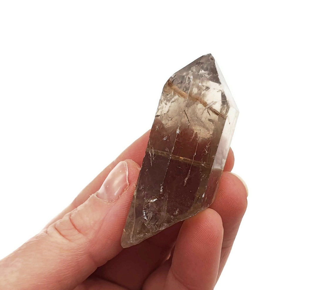 Natural Raw Rutilated Smoky Quartz Point Smoky Quartz Channelling Point ...