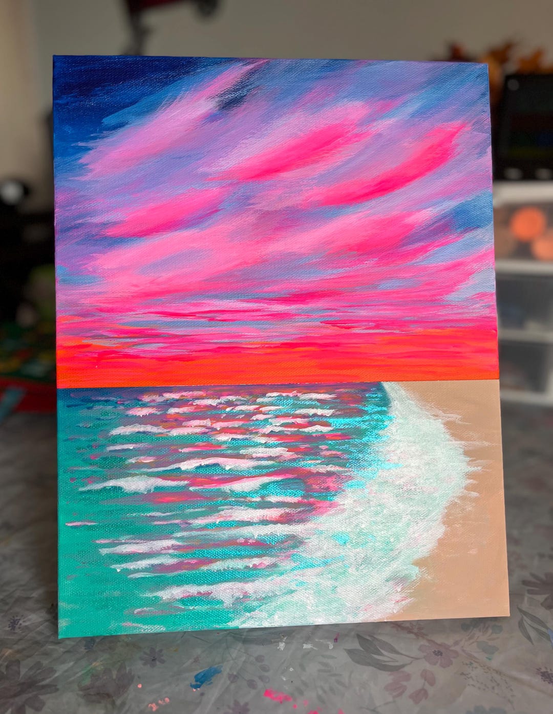 The Blessing - Acrylic UV Painting on Canvas Wall Art for Home - Etsy