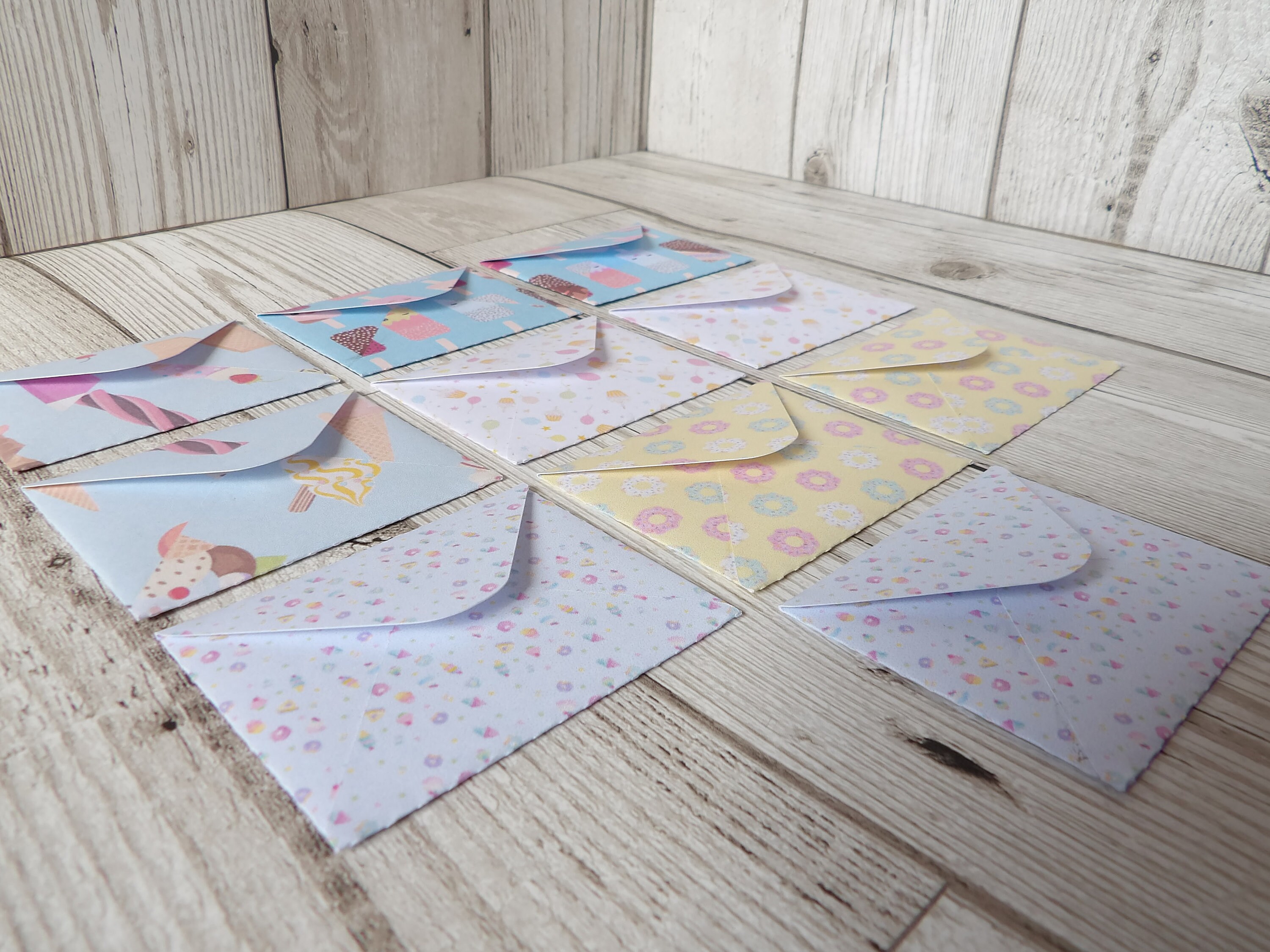 10 Party Food Mini Envelopes With Notecards - Etsy UK