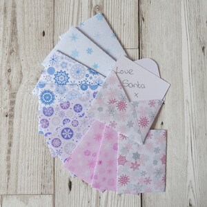 10 Snowflake Mini Envelopes With Notecards - Etsy