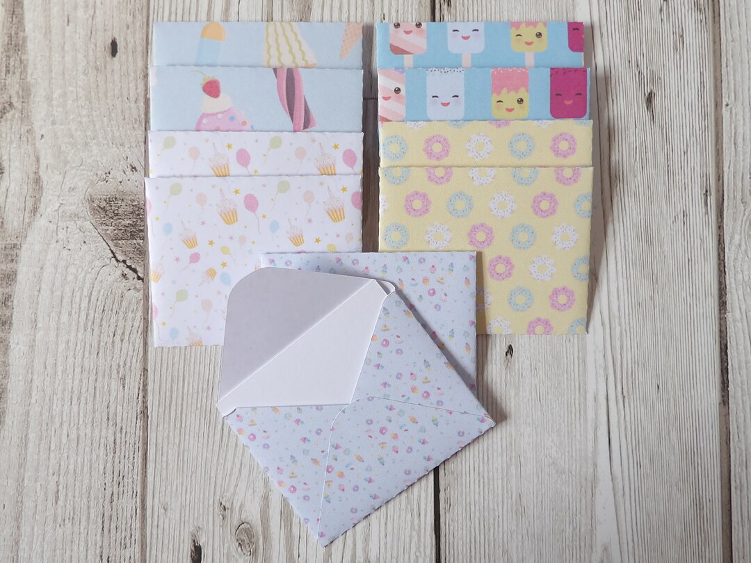 10 Party Food Mini Envelopes With Notecards - Etsy